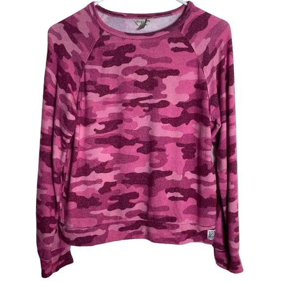 Lucky Brand | Shirts & Tops | Luckey Brand Girls Pink Camo Sweatshirt ...